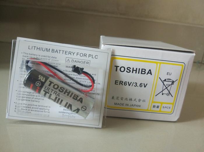 Jual LITHIUM BATTERY TOSHIBA PLC ER6V 3,6V ER6VC119A AA 2400mAh - Kab ...