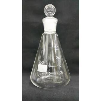 Jual Erlenmeyer Flask 250 ml - Narrow Neck with Graduation with Stopper ...