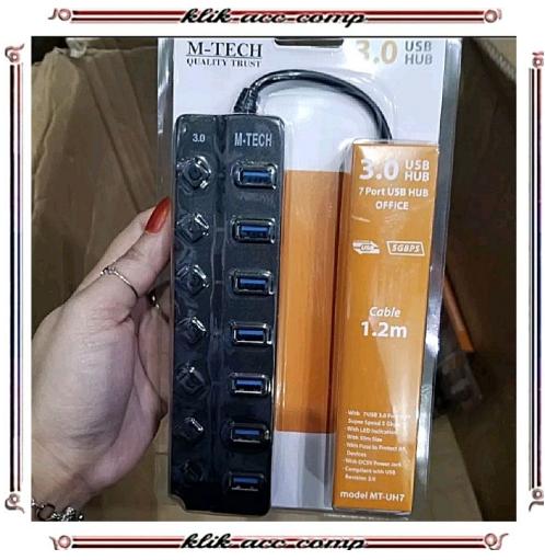 Jual USB HUB 3.0 M-Tech 7 Port switch MT-UH7 Usb3.0 hub Mtech 7 port ON ...