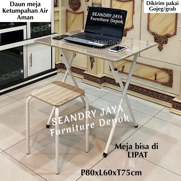 Jual Meja lipat serba guna/kerja/belajar/cafe/makan/warung/kantin/besi ...
