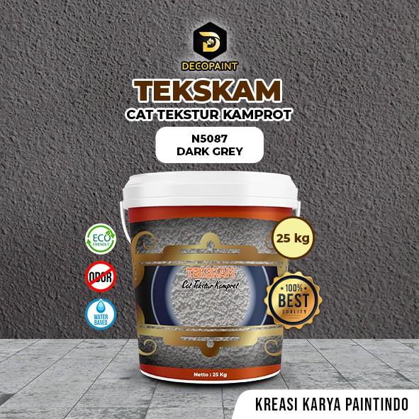 Jual Cat Tekstur Dark Grey 25Kg | Texture Tekskam Pasir Kamprot Abu Tua ...
