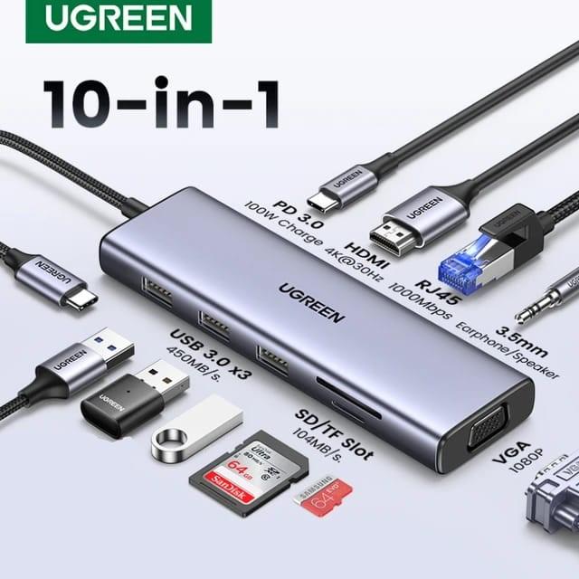 Jual Ugreen 10 in 1 USB C multifunction Adapter Space Gray 15601 ...