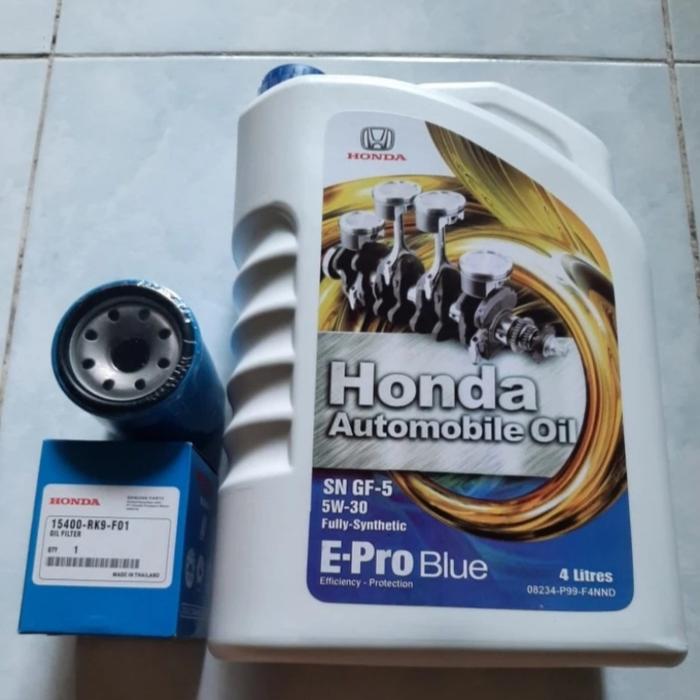 Jual Paketan Oli Honda Epro Blue 5w-30 4Liter + Filter Oli Honda,ORI 💯 ...