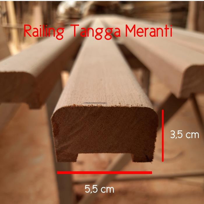 Jual Railing tangga / Relling Kayu Kamper Samarinda Oven per meter ...