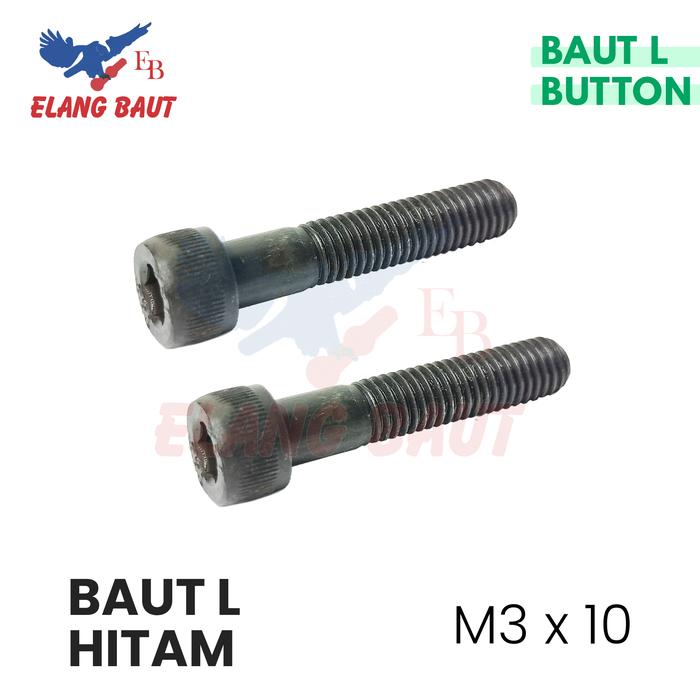 Jual Baut L M3x10 Baja Hitam / Baut Kunci L 3x10 / Baut L Baja M3 ...