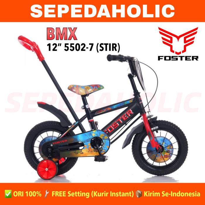 Jual Sepeda Anak Laki BMX FOSTER 5502-7 Stir Ukuran 12 Inch Usia 2-4 ...