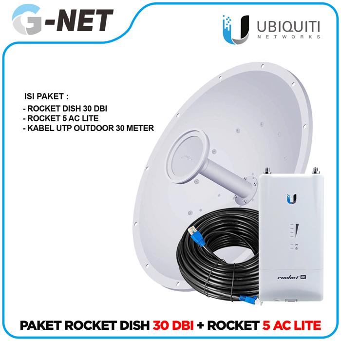 Jual Paket Point to Point rocket dish 30 dbi RD 5G30 plus Rocket 5 AC Lite - Kab. Tuban - CV ...