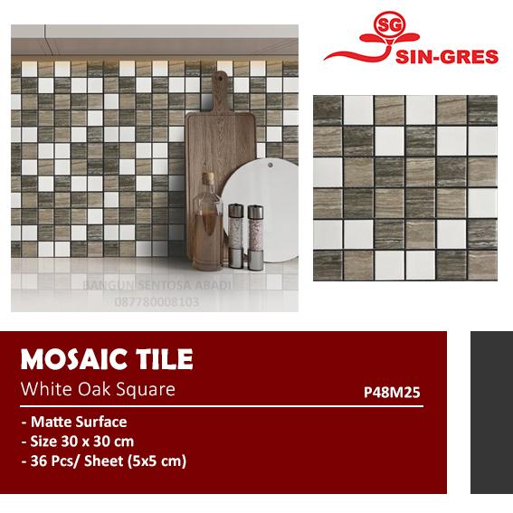 Jual MOSAIC KERAMIK KOTAK COKLAT DAPUR / MOZAIC TILE DINDING LANTAI ...