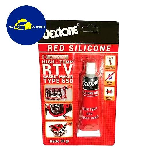 Jual Lem Silikon MERAH Lem Paking Mesin Tahan Panas - DEXTONE RED 30gr ...