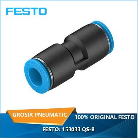 Jual FESTO 153033 QS-8 Push-in connector - Kab. Tangerang - Grosir Pneumatik | Tokopedia
