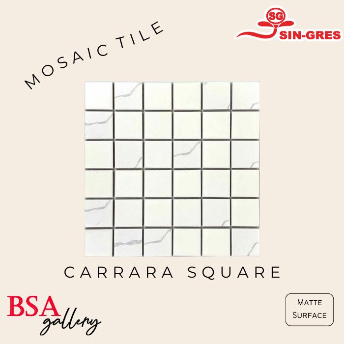 Jual MOSAIC TILE KOTAK CORAK / KERAMIK MOSAIC DINDING LANTAI / MOZAIK ...