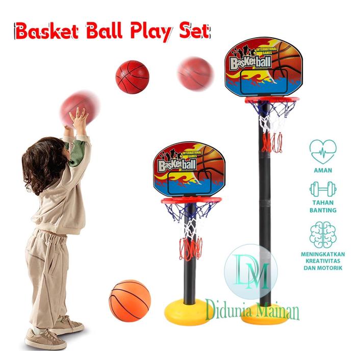 Promo Mainan olahraga anak ring bola basket DM play basketball set ...