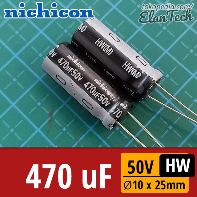 Jual Elco 470uF 50V Nichicon 470 uF Kapasitor Capacitor ElanTech ...