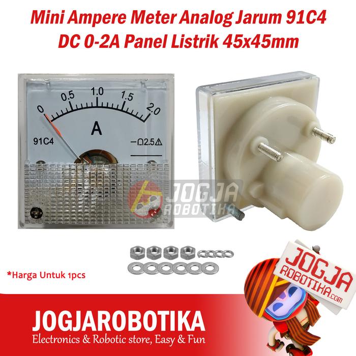Jual Mini Ampere Meter Ampermeter Analog Jarum 91C4 DC 2A 20A Panel 45x45mm - 2A - Kab. Sleman ...