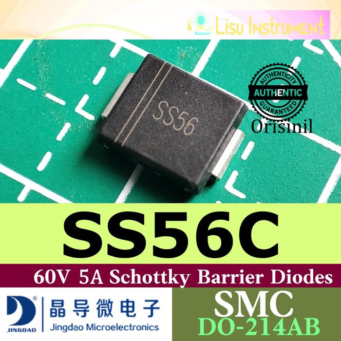 Jual SS56C SS56 60V 5A Schottky Barrier Diodes SMC DO-214AB Original Jingda - Kota Depok - Lisu ...
