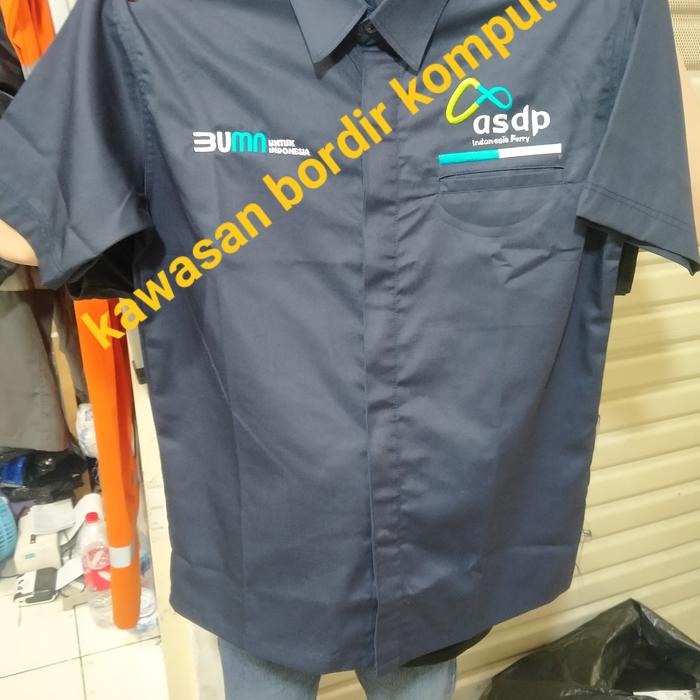 Jual Terbaru seragam ASDP kemeja ASDP pdh ASDP varian kantong 1 full ...