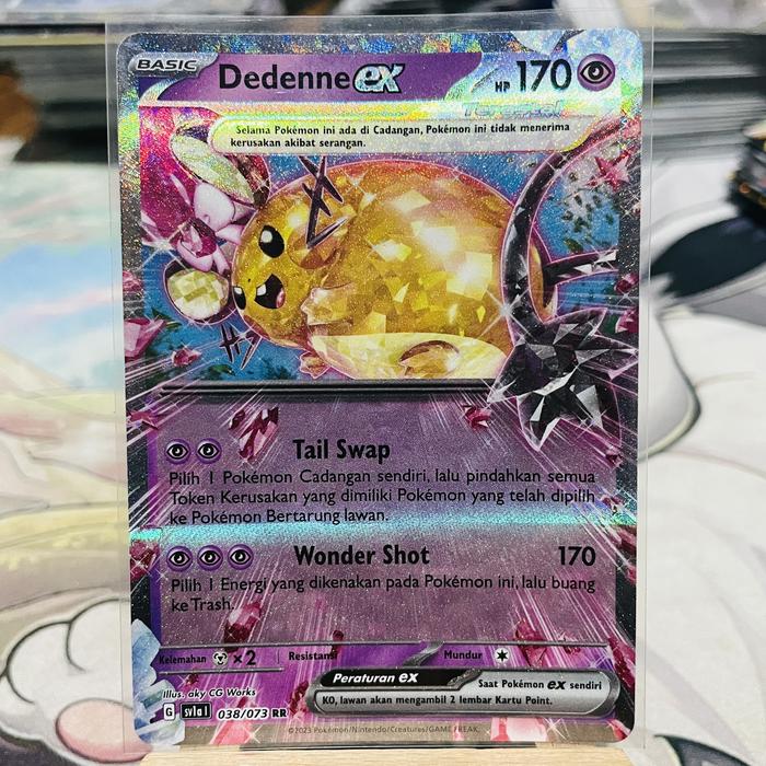 Jual Dedenne sv1a terastal ex RR scarlet violet Kartu pokemon indonesia ...