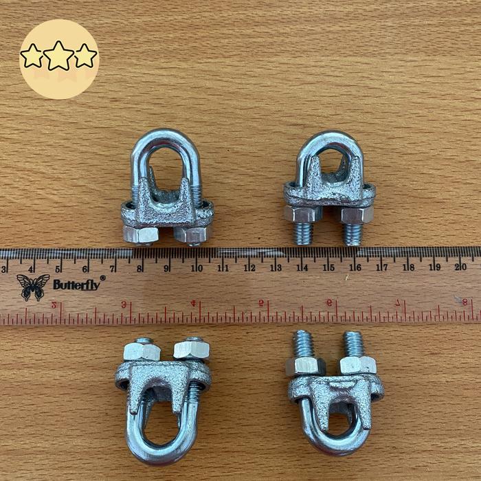 Jual 8MM KLEM CLIP CLAMP KAWAT SELING SLING WIRE ROPE 8 MM KUKU MACAN ...