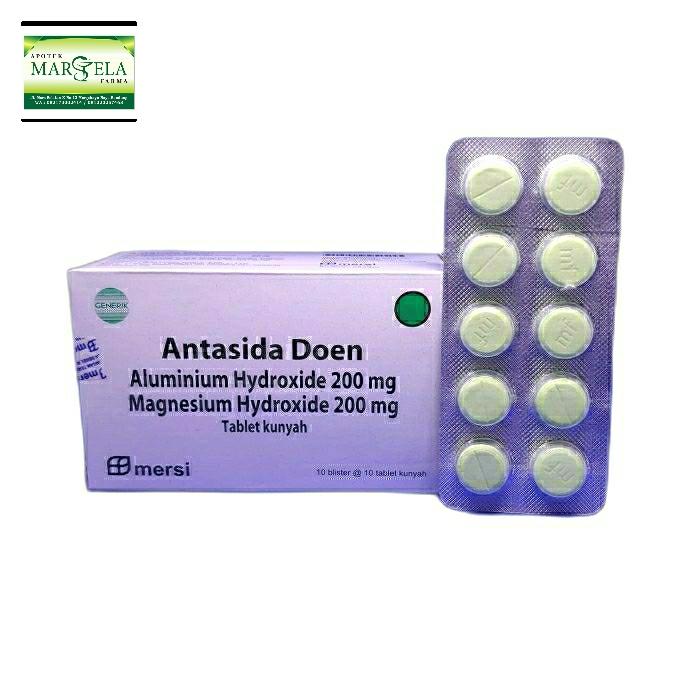Jual Antasida Doen Mersi Tablet Kunyah Obat Sakit Maag - 1 strip 10 ...