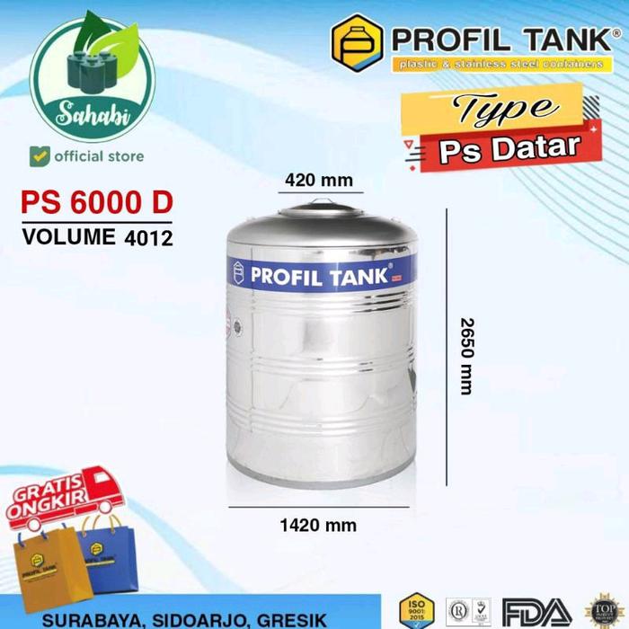 Jual Tandon Air / Toren Air/ Tangki Air stainless Datar Profil Tank PS ...