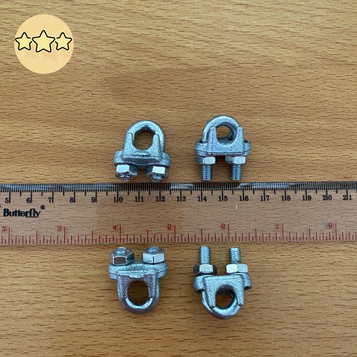 Jual 6MM KLEM CLIP CLAMP KAWAT SELING SLING WIRE ROPE KUALITAS BOLEH ...