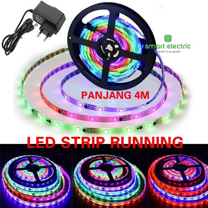 Jual Lampu LED Strip RGB 5050 Running Otomatis Warna Warni Cantik Murah ...