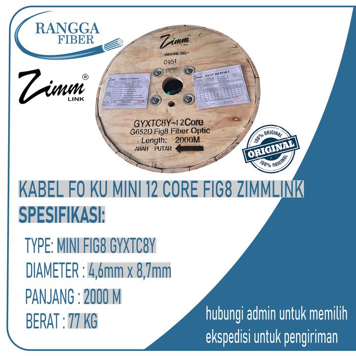 Jual KABEL FO KU MINI 12 CORE G652D FIG8 ZIMMLINK PANJANG 2000M - Kota ... Jual KABEL FO KU MINI 12 CORE G652D FIG8 ZIMMLINK PANJANG 2000M - Kota ...