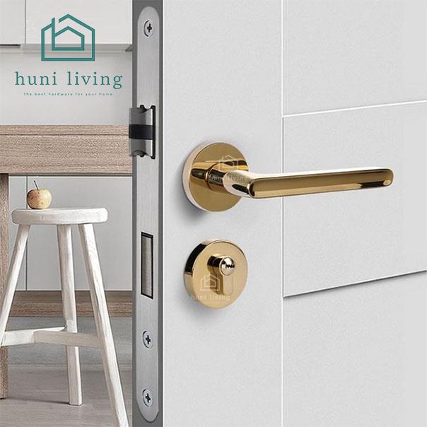 Jual Gagang Pintu Gaya Eropa Pegangan pintu Door Handle Lock Lurus Emas ...