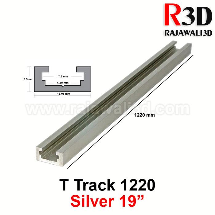 Jual T Track Aluminium Profile Frame 19 Inch 1220mm with Screw - Kab ...