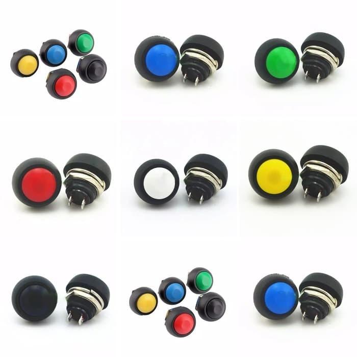 Promo Push Button Switch Hijau 12mm PBS-33B Waterproof Momentary Switch ...