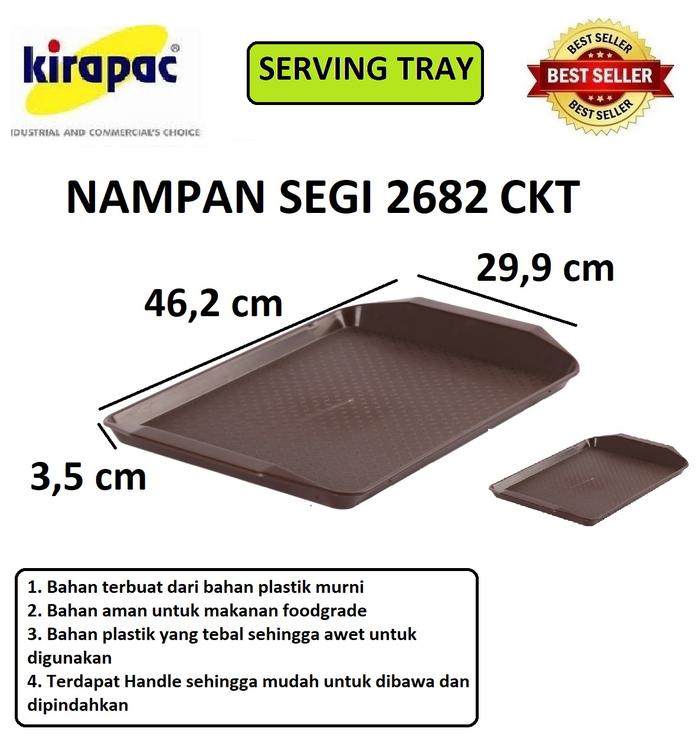 Jual KIRAPAC nampan plastik / Makanan / Baki / Foodcourt / Segi /Besar ...