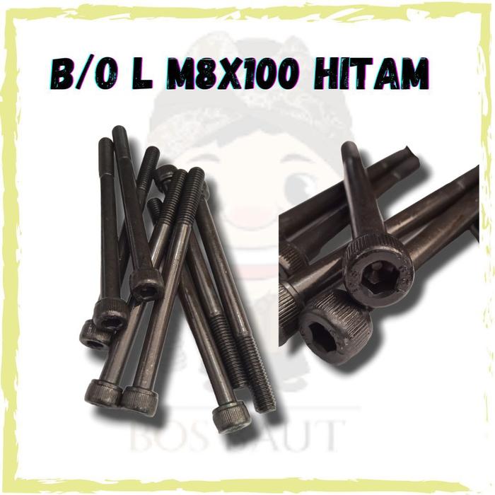 Jual Baut L Socket Baja M8 x 100 P1.25 HITAM / B/O L M8X100 P1.25 HITAM - Kota Surabaya - Bos ...