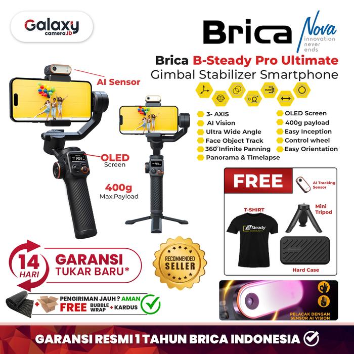 Promo Brica B-Steady Pro Ultimate 3 Axis Gimbal Stabilizer Smartphone ...