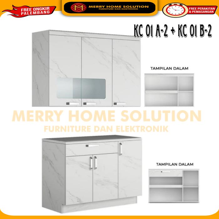 Jual kitchen set marble 3 pintu atas bawah siantano minimalis - Kota ...