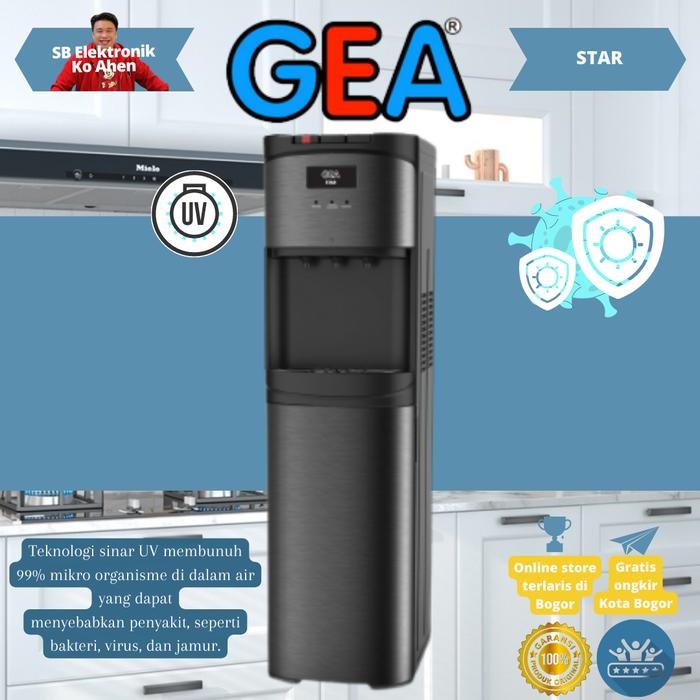 Jual DISPENSER GEA STAR GALON BAWAH WITH UV LAMPU GARANSI RESMI - Kota ...