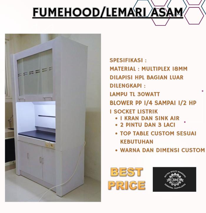 Jual lemari asam laboratorium multiplex 18mm dimensi 120x60x200cm - Kab ...