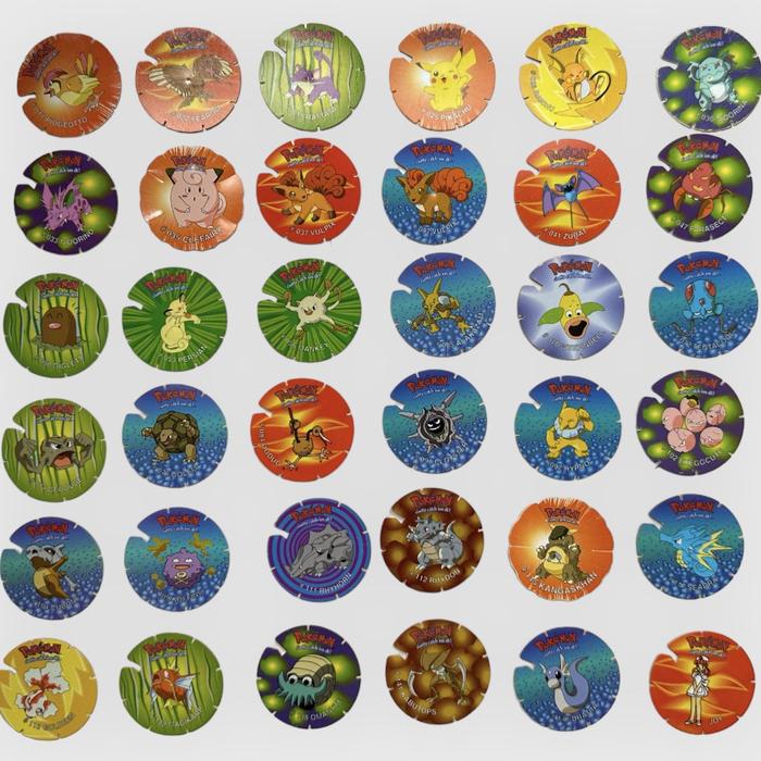 Jual Tazos Pokemon Spin / Tasos Tajos Mainan Vintage 2000 Chiki Cheetos ...