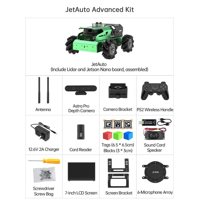 Jual Hiwonder JetAuto Robot Car Jetson Nano LIDAR Depth Camera ROS ...