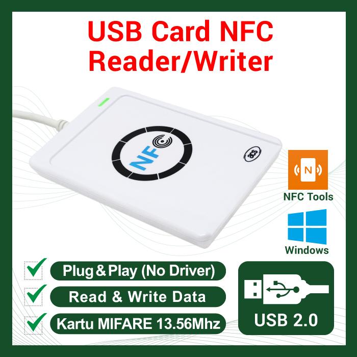 Jual NFC Smart Card Reader/Writer MIFARE IC Card 13.56 MHz ACR122U-A9 ...