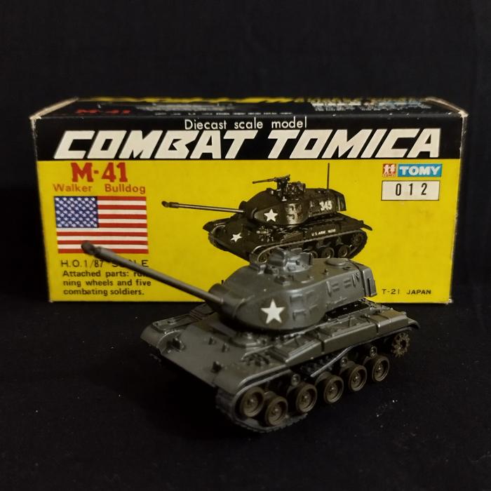 Jual Combat Tomica 012 M41 Walker Buldog US Army Light Tank Skala 87 ...
