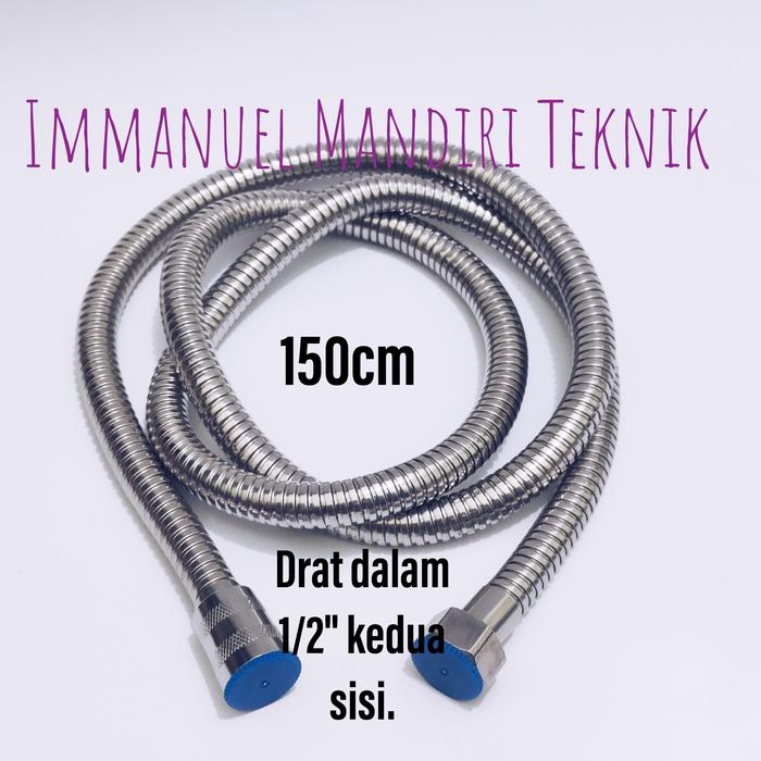 Jual Selang flexible shower 150cm / Hose flexible jet shower 150cm 1/2 - Jakarta Utara ...