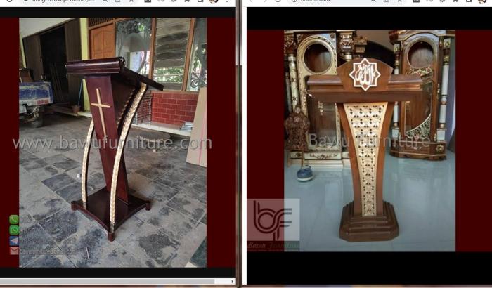 Jual Custom Order Podium Mimbar Mushola dan Sekolah Kayu Jati Jepara - Kab. Jepara - Bawu ...