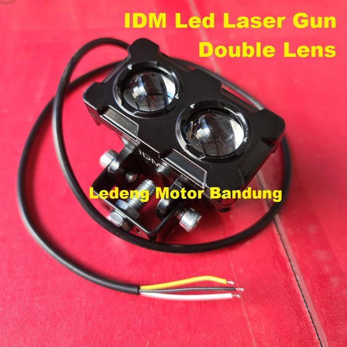 Jual IDM Led Laser Gund Double Lens Variasi Lampu Sorot Tembak 2 Mata ...