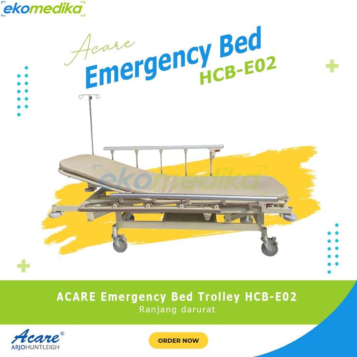 Jual Emergency Bed Trolley HCB-E02 Acare/Ranjang Darurat/Brancar Dorong ...