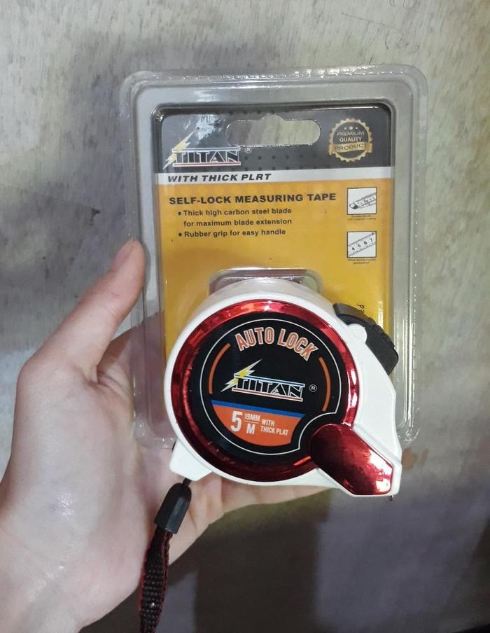 Promo Meteran 5M TITAN AUTOLOCK / Rol Meteran Besi 5 Meter - Kota ...