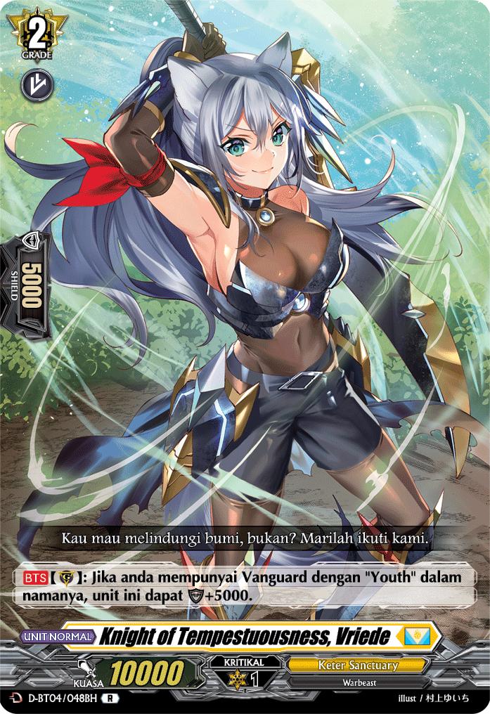 Jual Knight of Tempestuousness, Vriede (R) | D-BT04 | Bahasa Vanguard - Jakarta Barat - Carttu ...