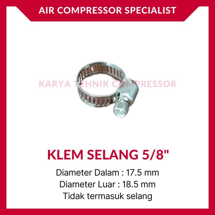 Jual Klem Selang Angin / Hose Clamp Kompresor Udara - 3/4" - Kota ...