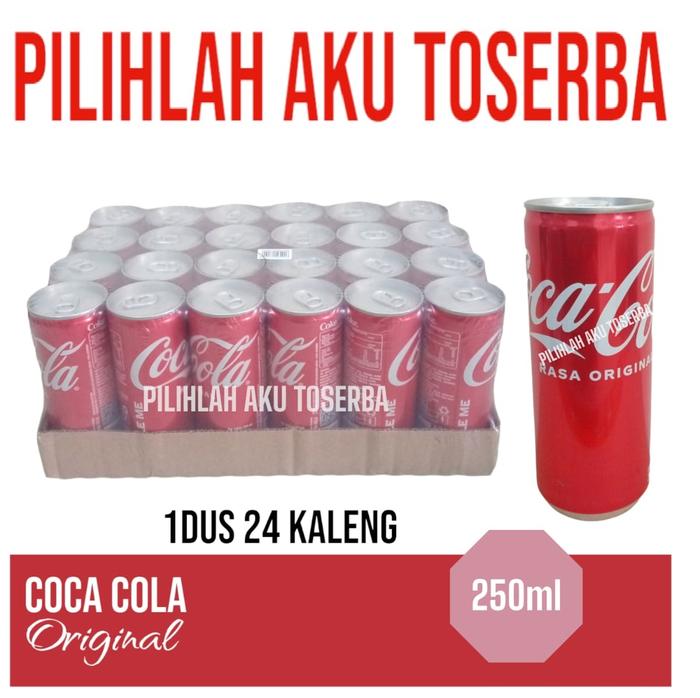Jual Coca Cola Original KALENG CAN 250 ml - ( HARGA 1 DUS isi 24 ...