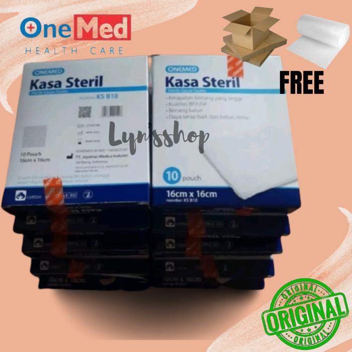 Jual kasa steril ONEMED 16x16 kassa hidrofil one med 16 x 16cm ...