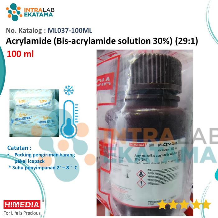 Jual Acrylamide (Bis-acrylamide solution 30%) (29:1), 100ml, Himedia - Kota Bogor - Intralab ...